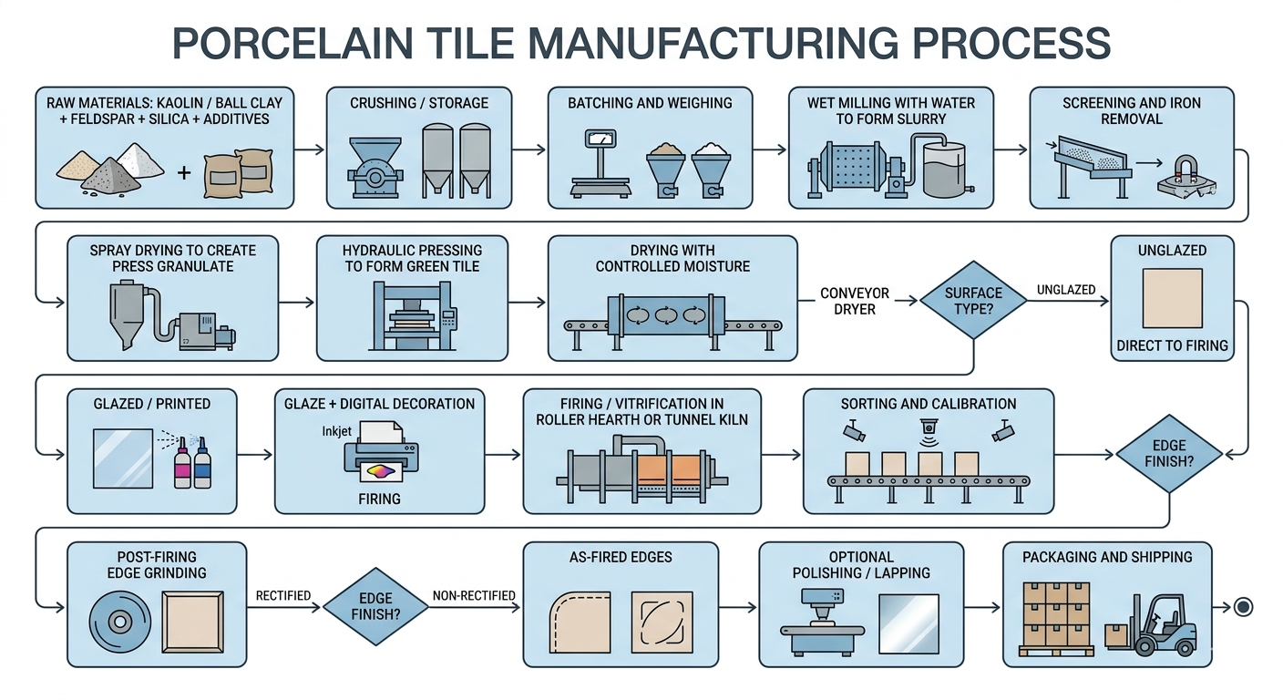 What Is Porcelain Tile Made Of? Composition & Specs (Canada)