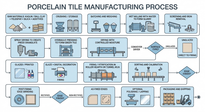 What Is Porcelain Tile Made Of? Composition & Specs (Canada)