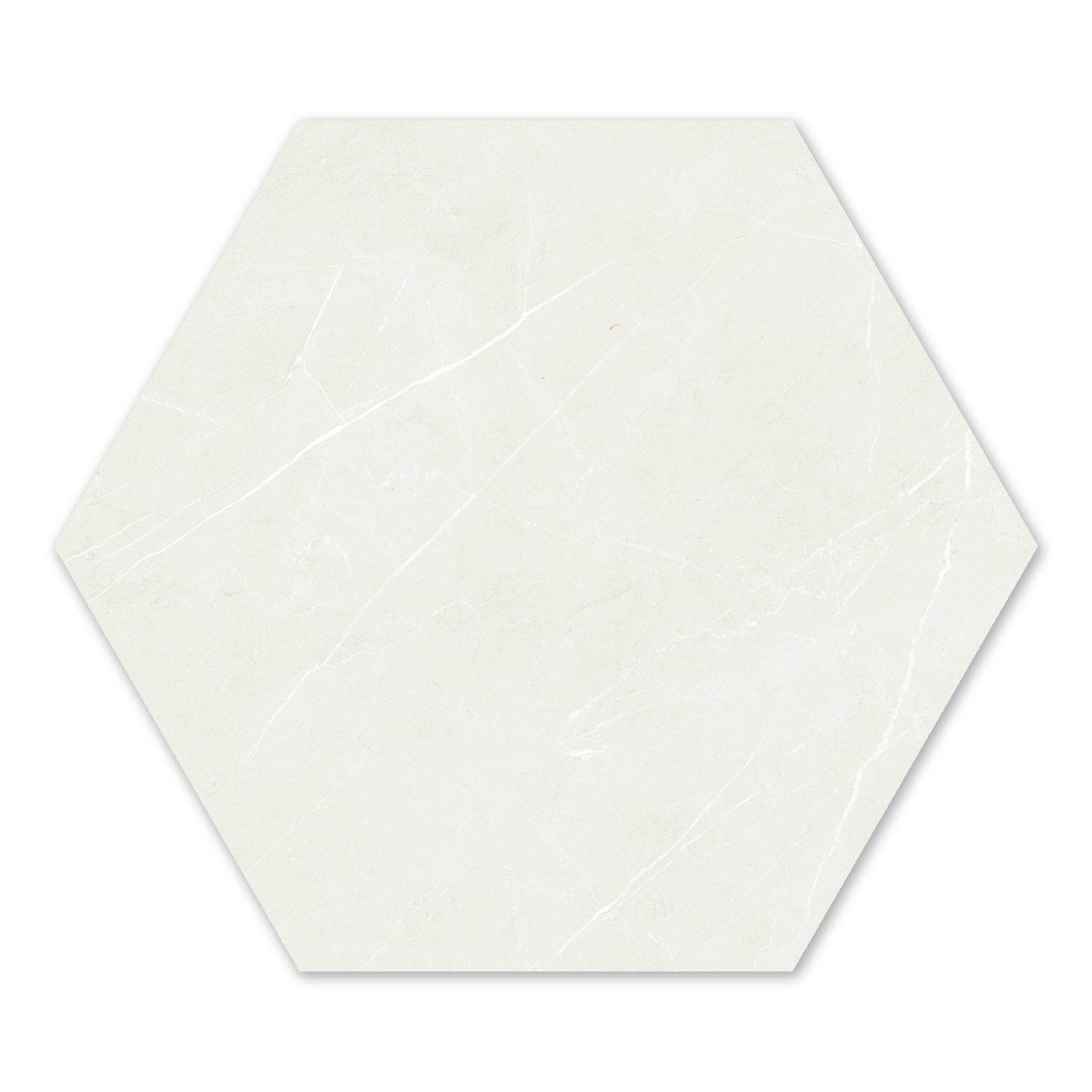 10x10 Hexagon Crete Ivory Polished Porcelain Tile
