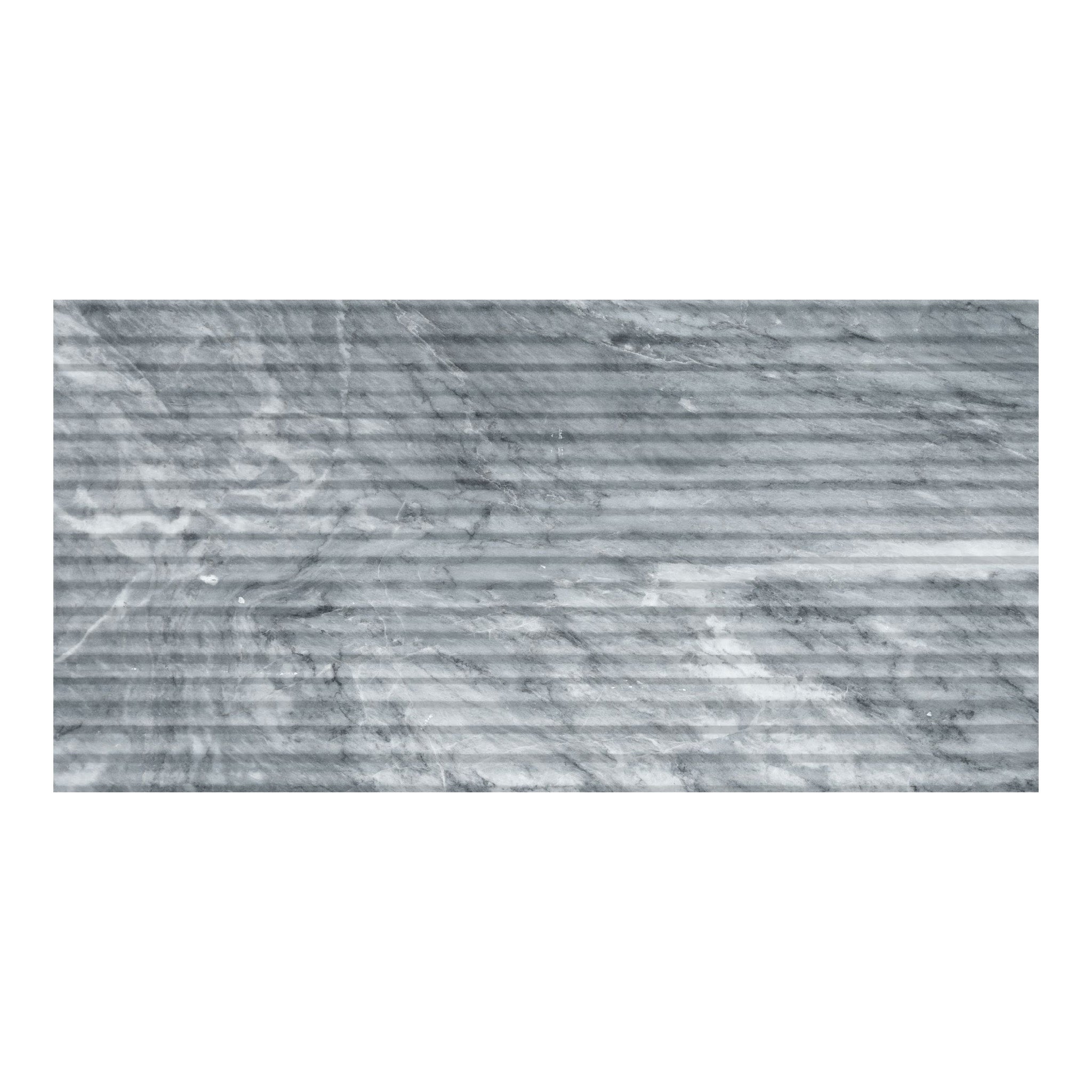 12x24 Hydro Gray Curve Honed Marble Tile