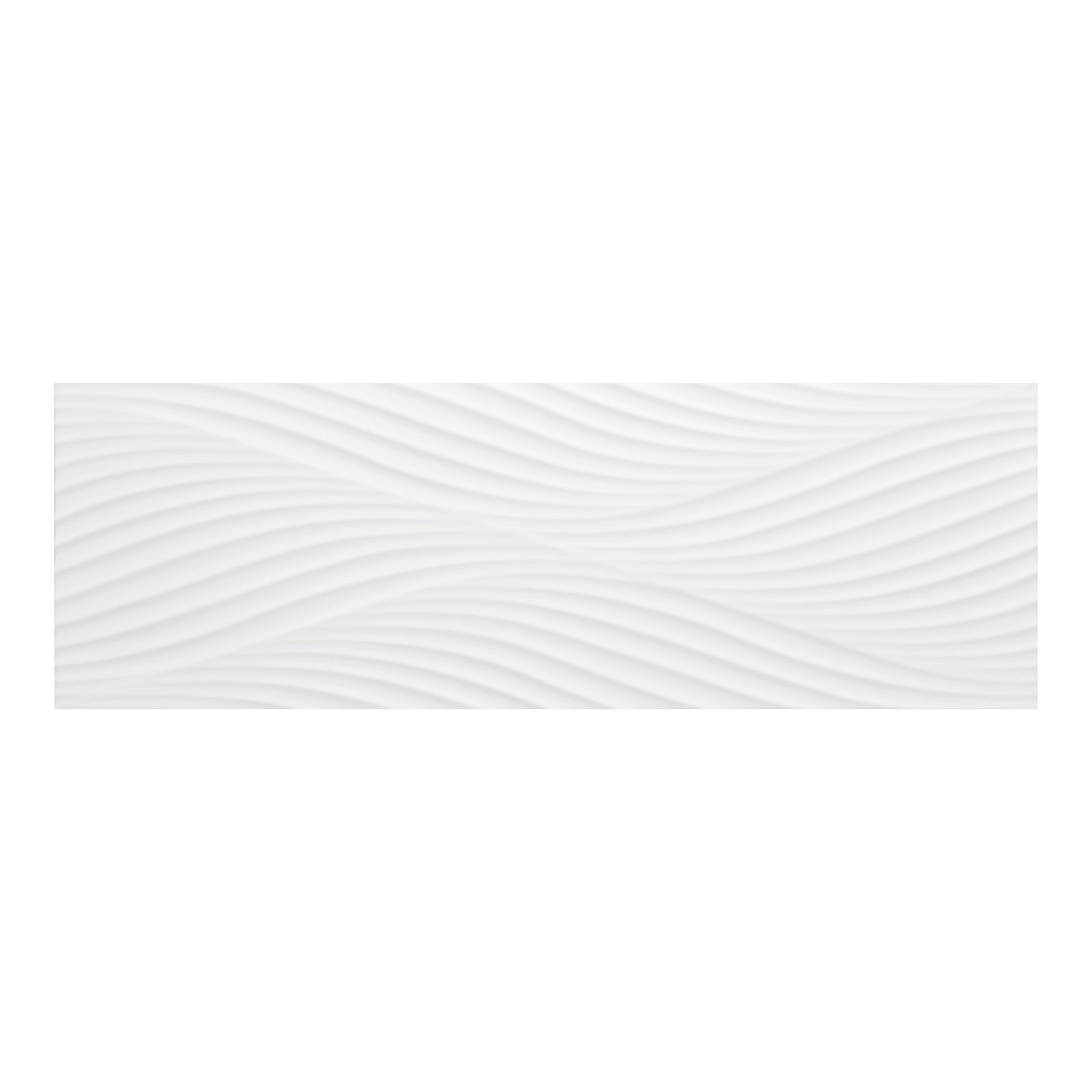 12x36 Donna Wave Decor White Glazed Ceramic Wall Tile