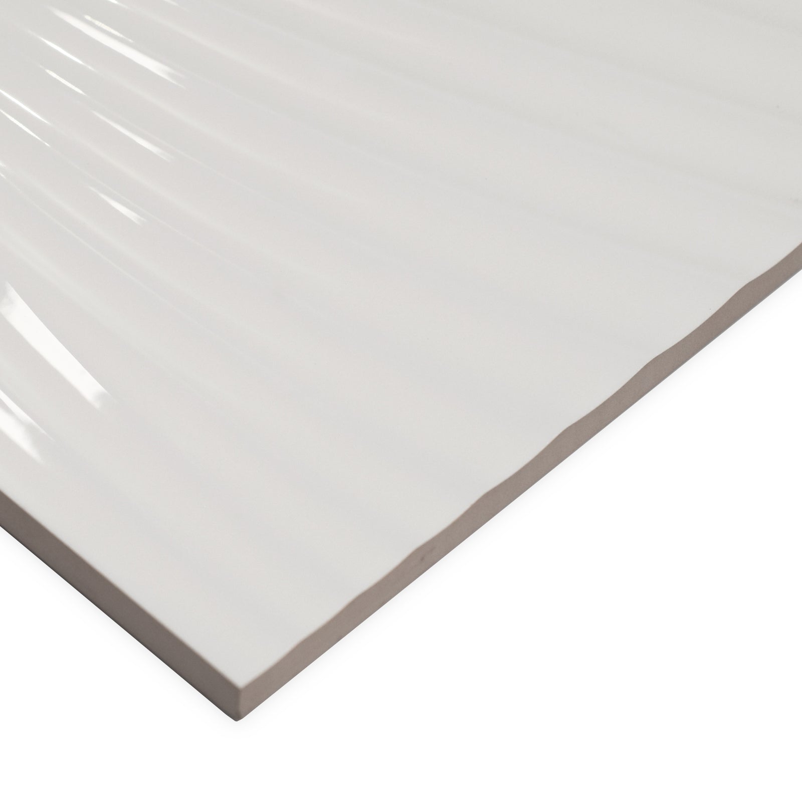 12x36 Donna Wave Decor White Glazed Ceramic Wall Tile