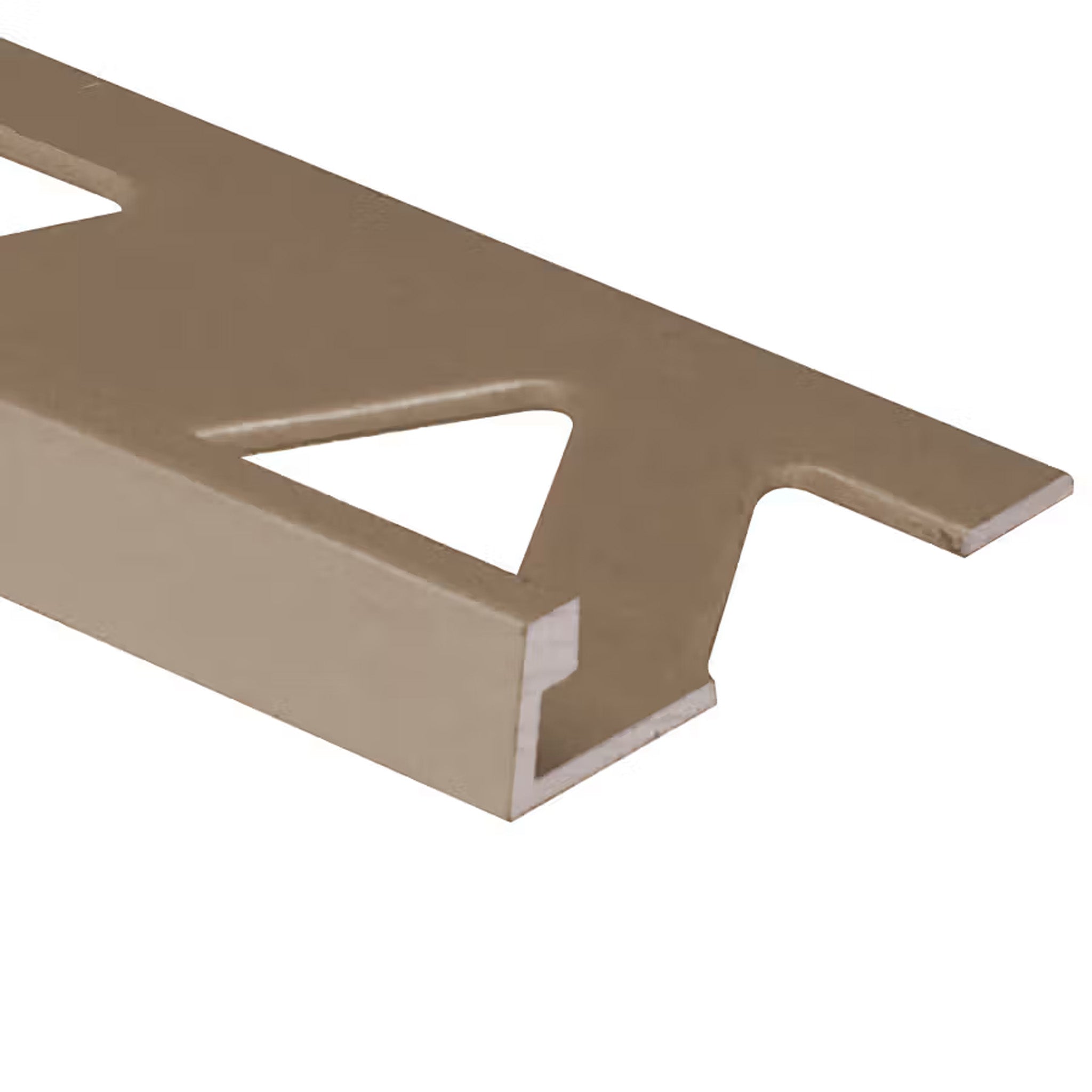 Prova Flat Tile Edge 2155 Satin Titanium 8 ft Tile Edge (19 mm)