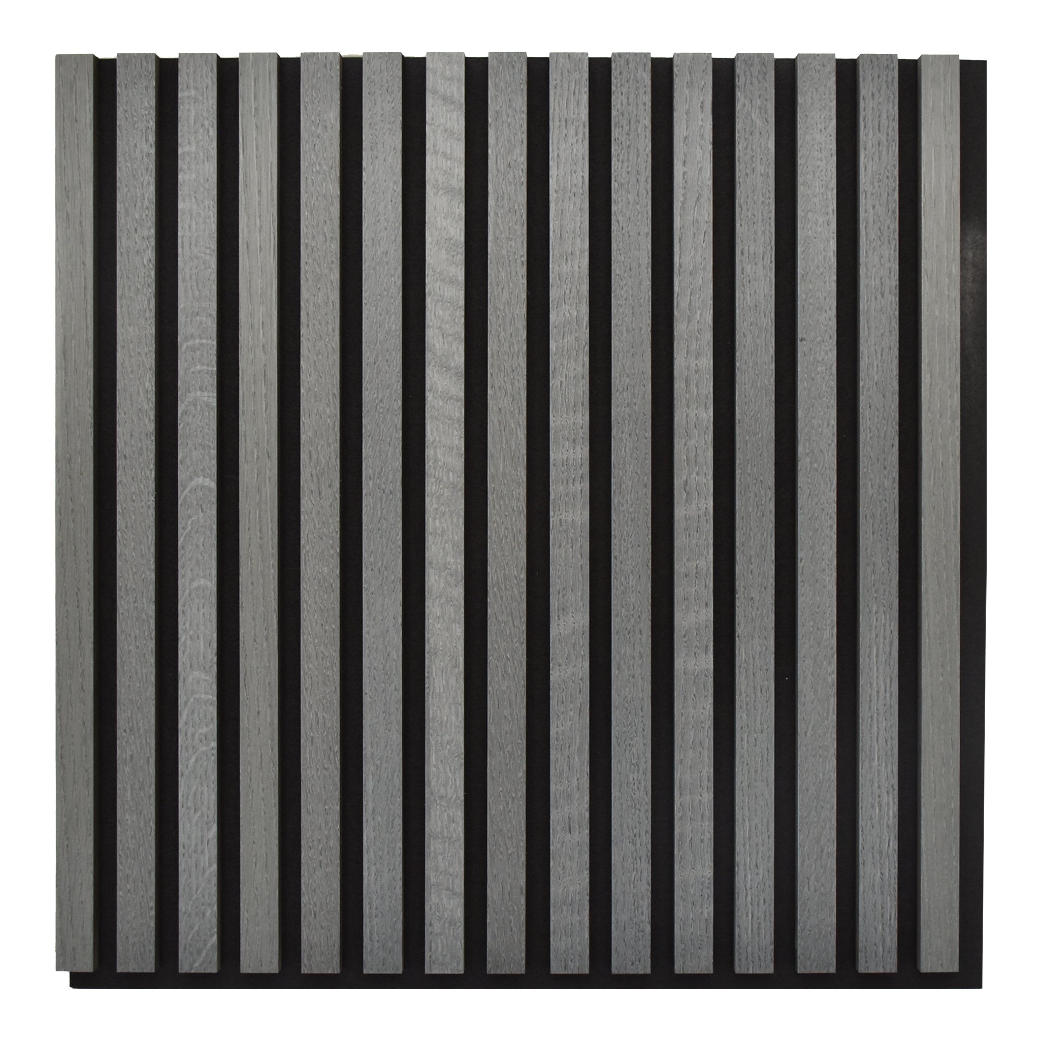 24x24 Black Oak Veneered Slat Acoustic Wall Panel (600x600 mm)
