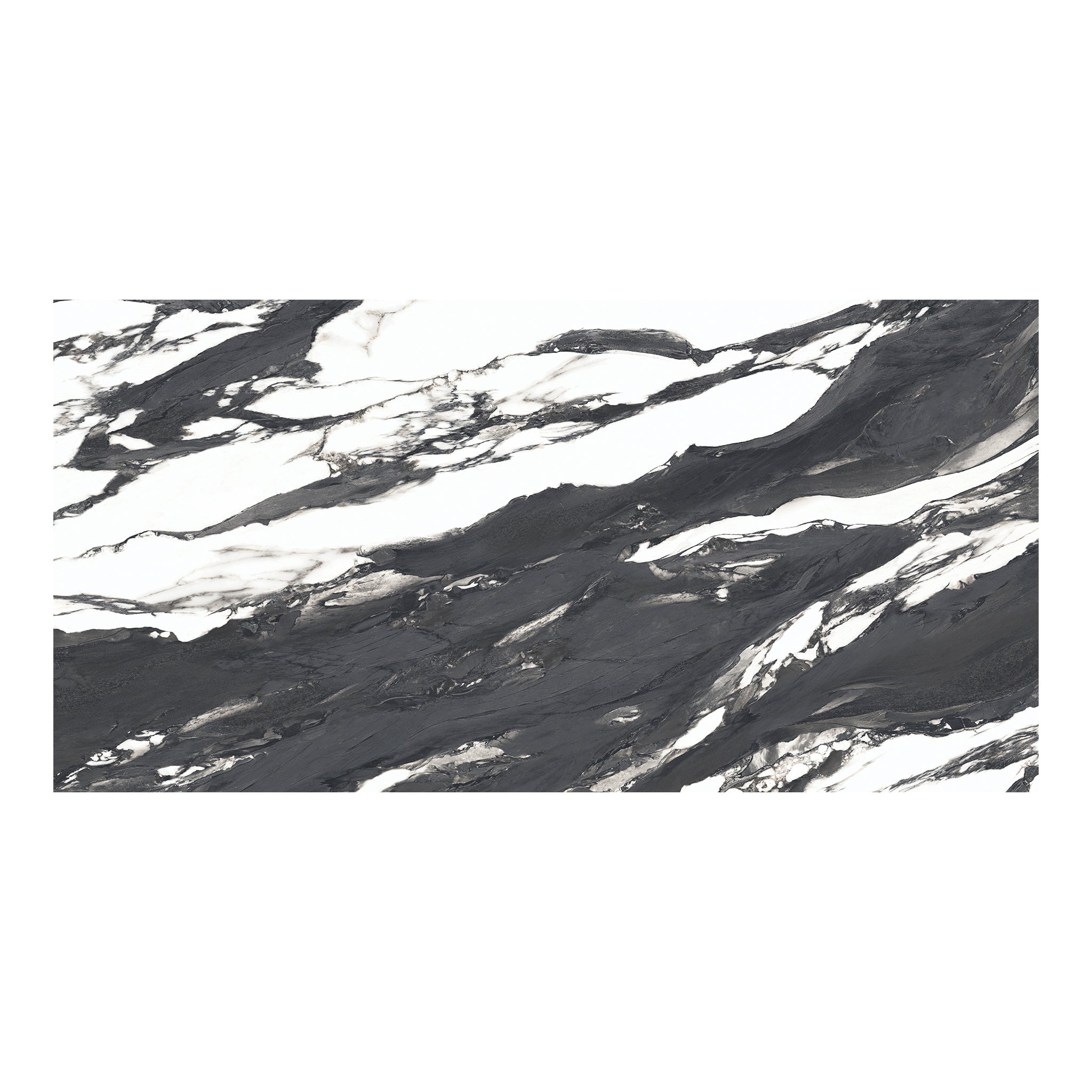 12 mm 63x126 Panda White Porcelain Glazed Matte Large Slab (Book Match