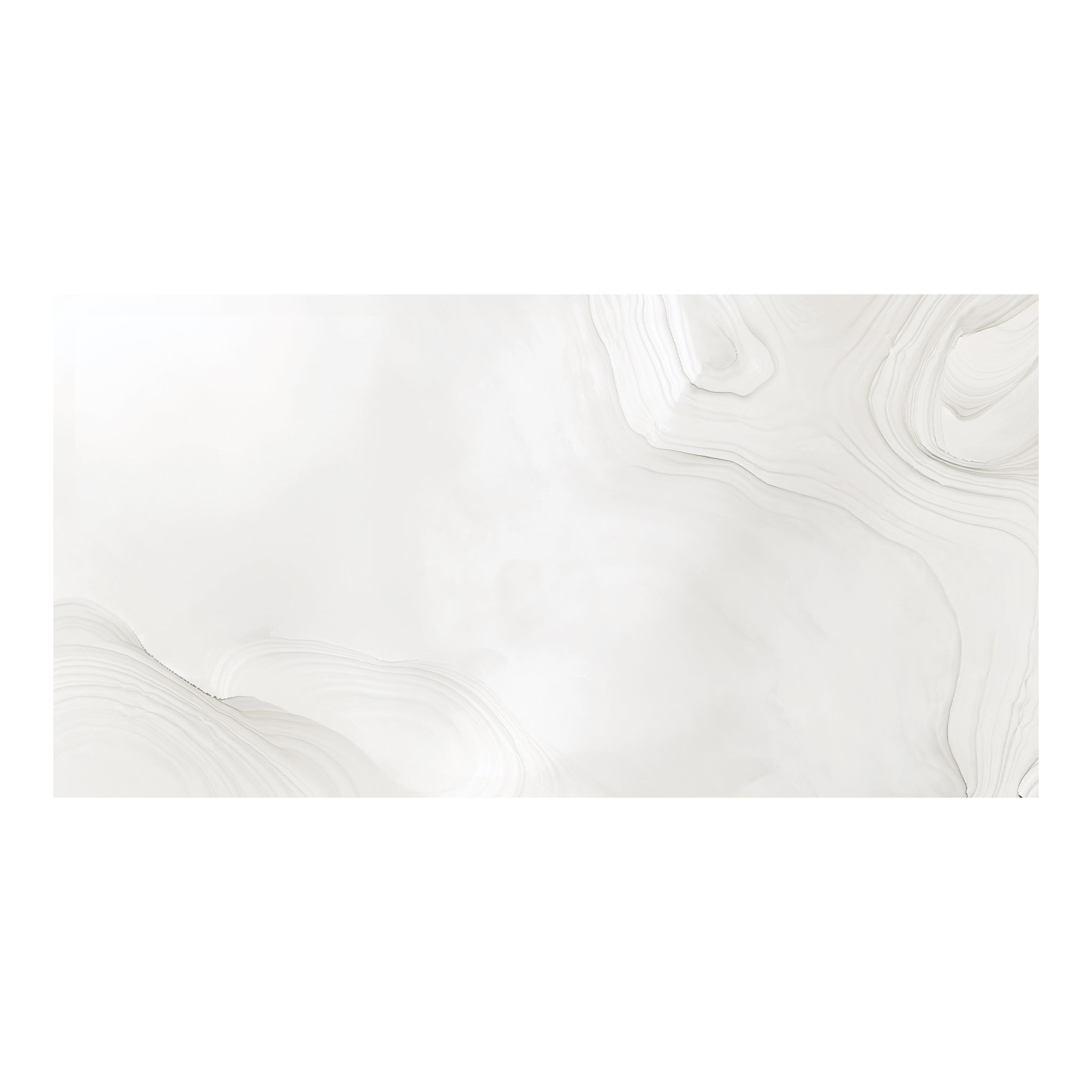 24x48 Fluid White Polished Porcelain Tile Final Sale