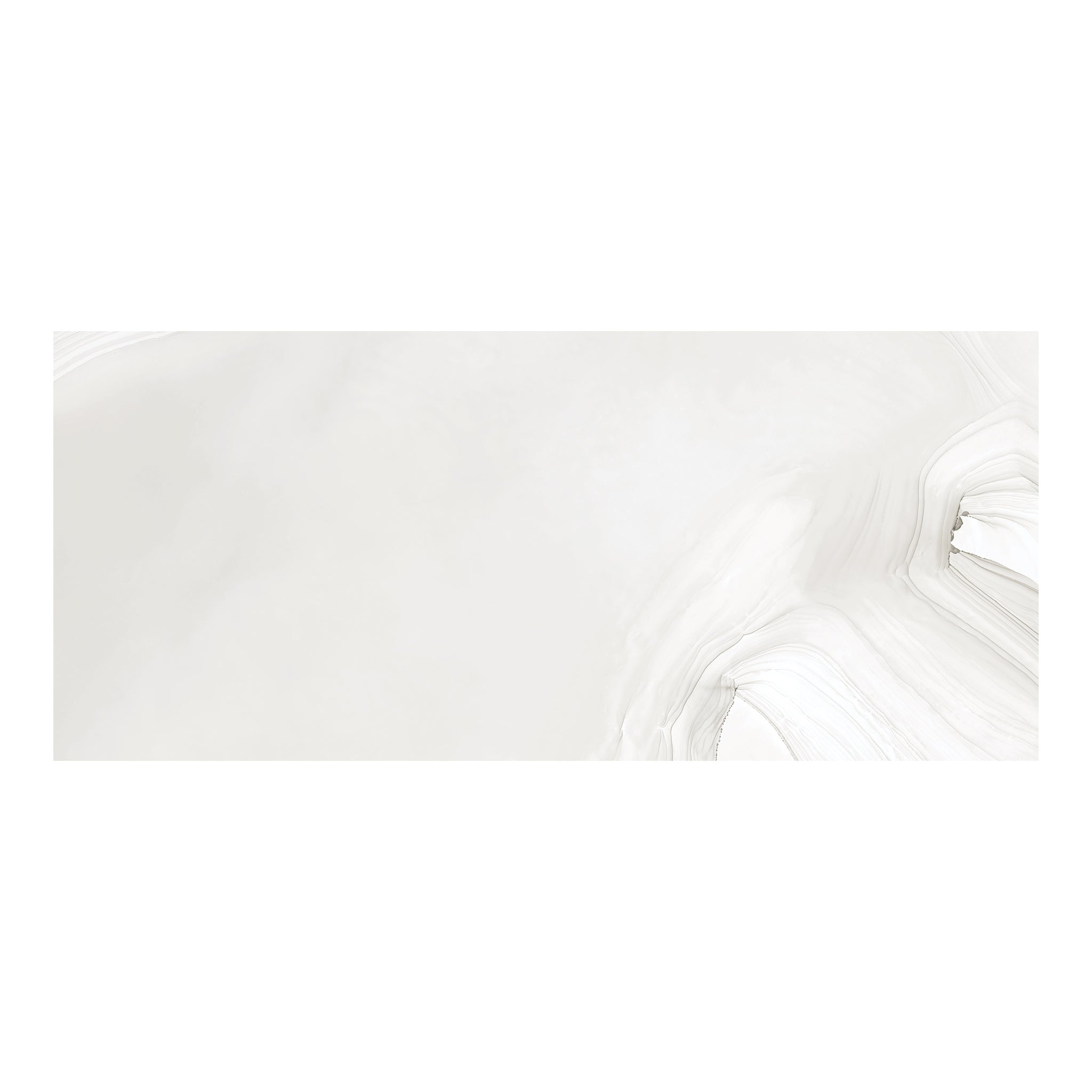 31x71 Fluid White Polished Porcelain Tile Final Sale