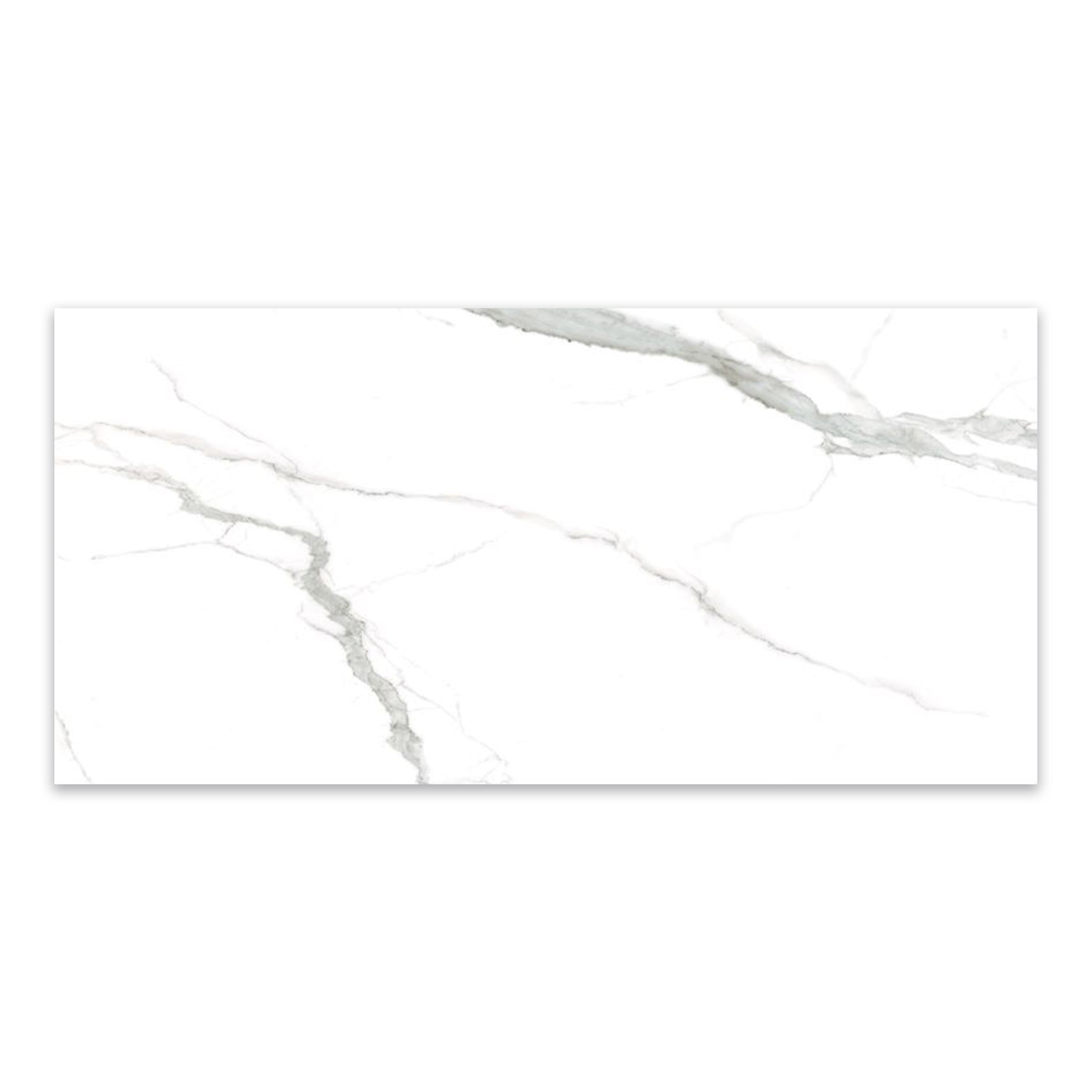 47x94 Colossal English Statuario Polished Porcelain Tile Final Sale
