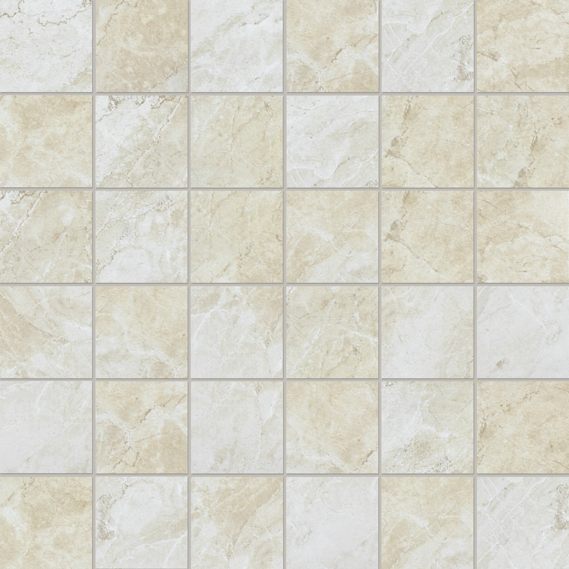 2x2 Moda Ivory Ceramic Mosaic