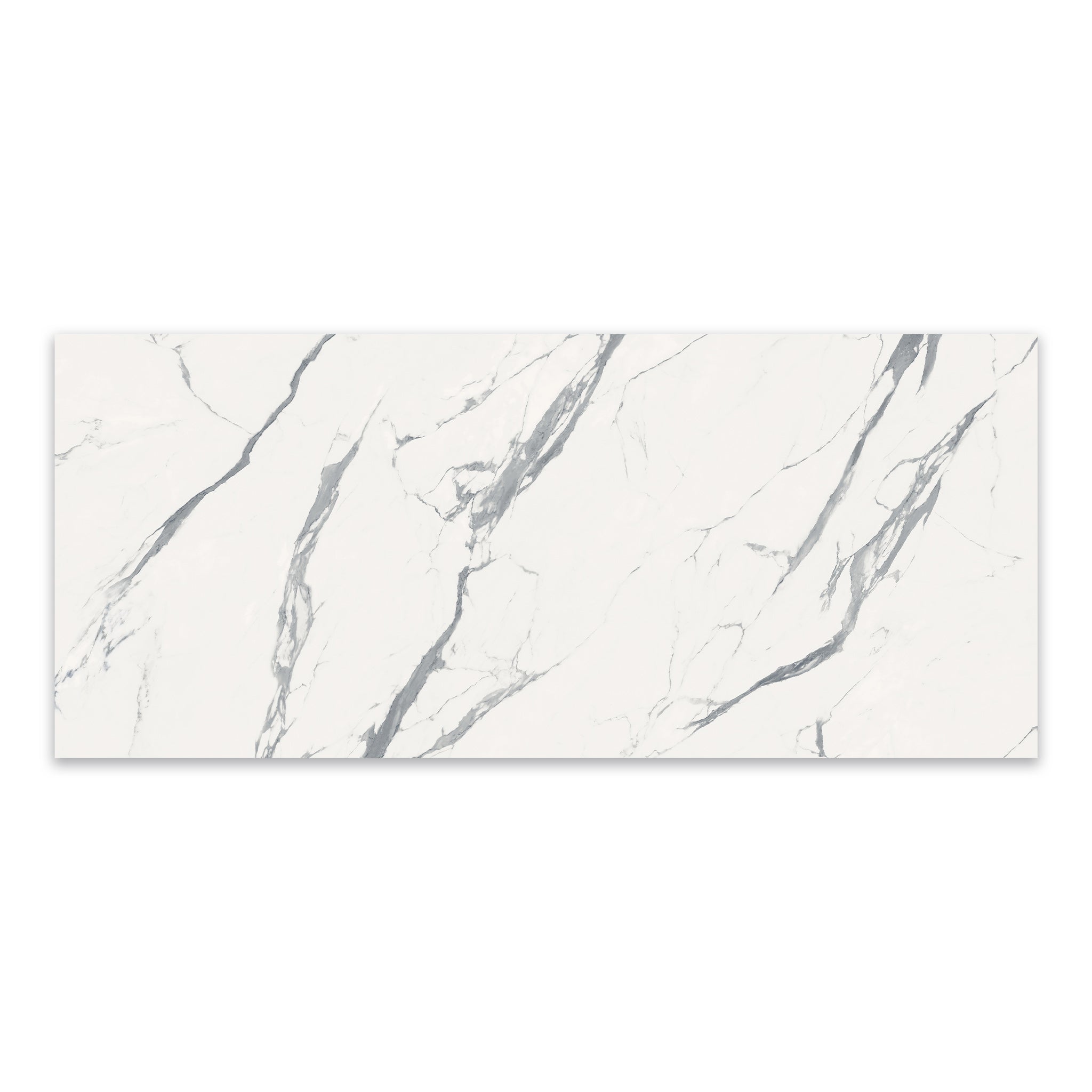 47x109 Statuario Porcelain Polished Tile Made in Italy Final Sale