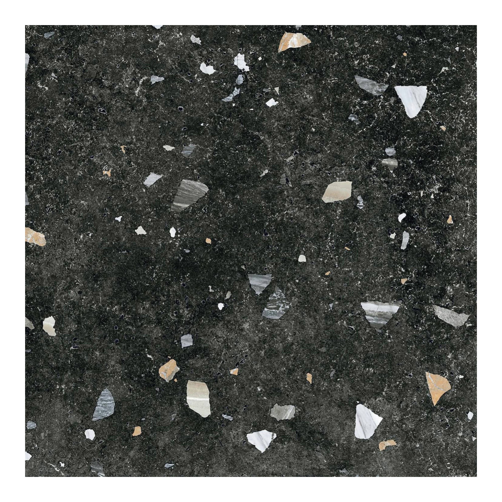 26x26 Sonar Terrazzo Dark Porcelain Tile Final Sale