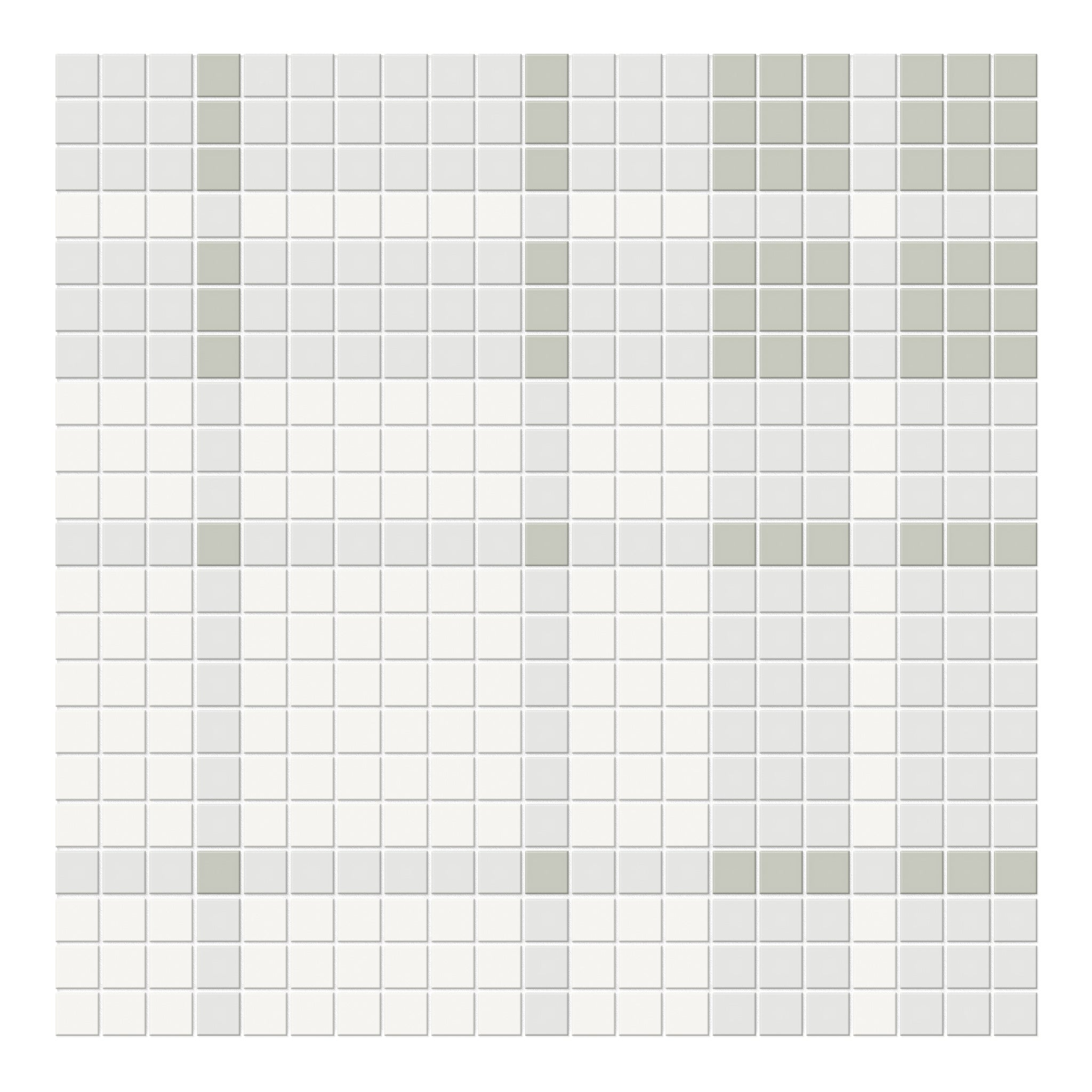 Architek Morning Grey Plaid Matte Glazed Porcelain Mosaic