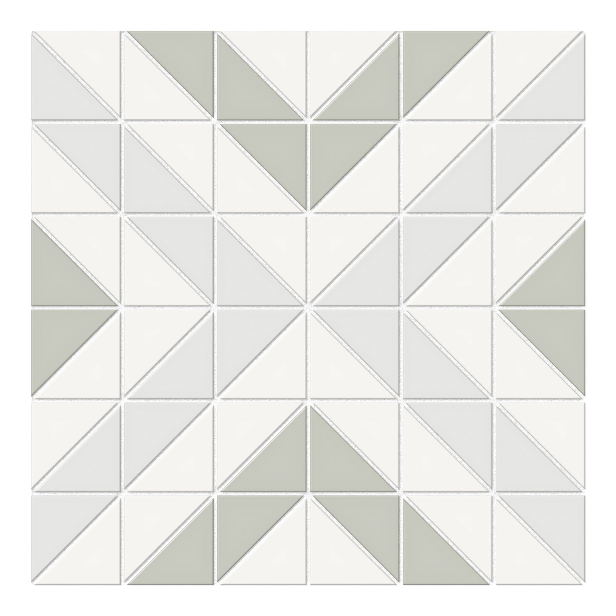 Architek Morning Grey Cubic Matte Glazed Porcelain Mosaic